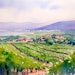 Winery Estates Watercolor Painting Napa Valley Art Print Italy ...