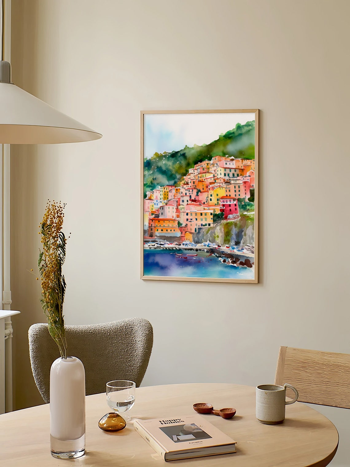 Positano Watercolor Painting Italy Landscape Art Print - Etsy