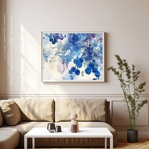 Blueberry Watercolor Art Print Berry Watercolor Painting Botanical Wall ...