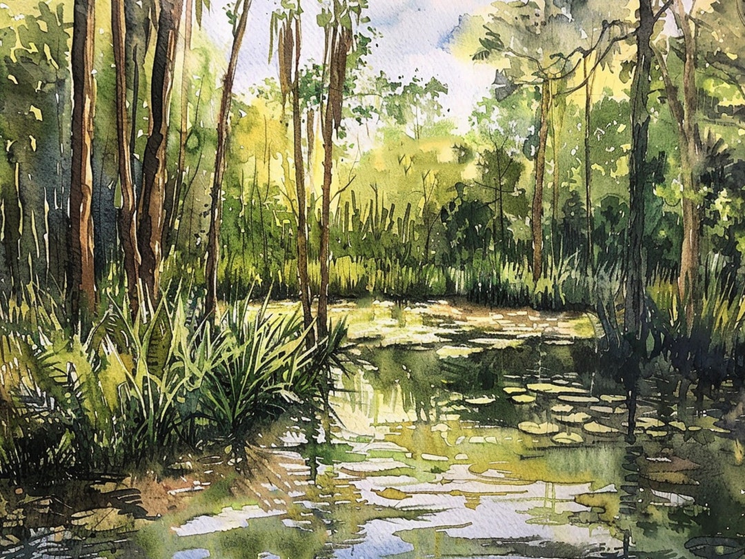 Everglades National Park Watercolor Print: Florida Landscape Art - Etsy