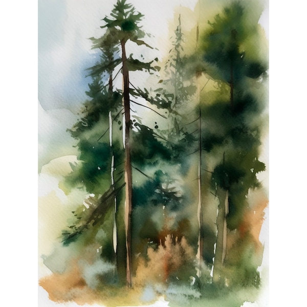 Pine Tree Poster - Etsy