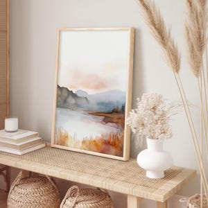 Lake District Landscape Watercolor Painting Scottish Landscape ...