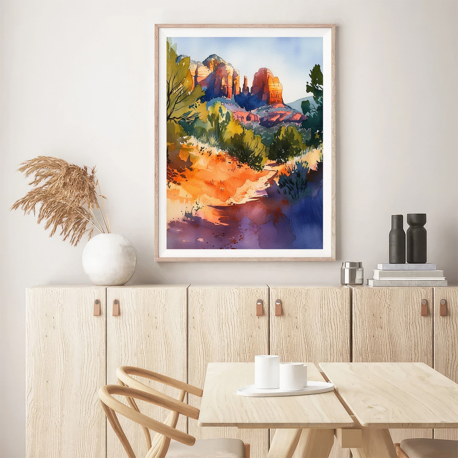 Arizona Watercolor Art Print Sedona Painting Mountains Watercolor Art ...