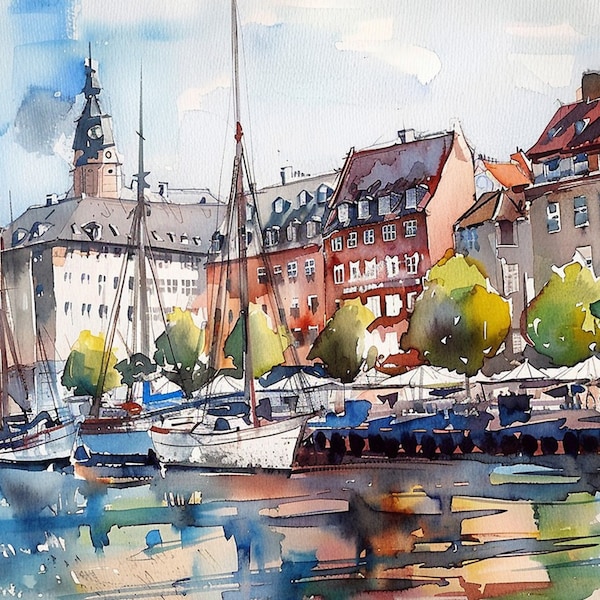 Copenhagen Painting - Etsy