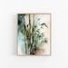 Bamboo Watercolor Art Print Bamboo Tree Painting Minimalist - Etsy
