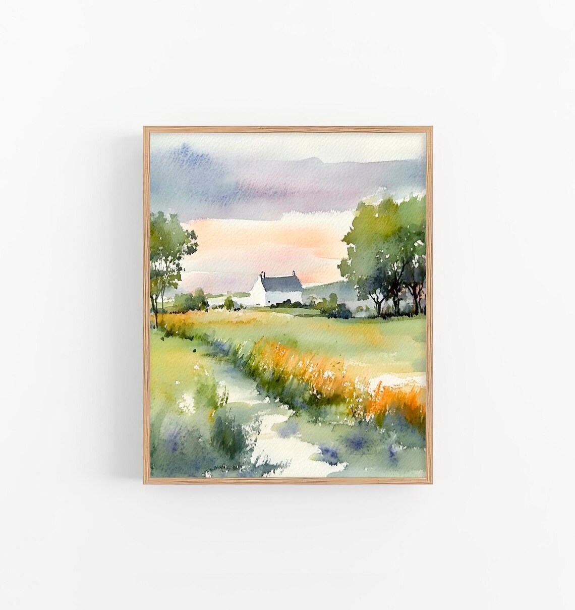 Irish Cottage Watercolor Painting Irish Landscape Watercolor Art Print ...