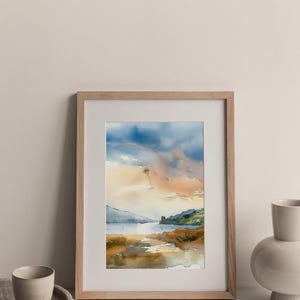 Ireland Landscape Watercolor Painting Irish Watercolor Art Print ...