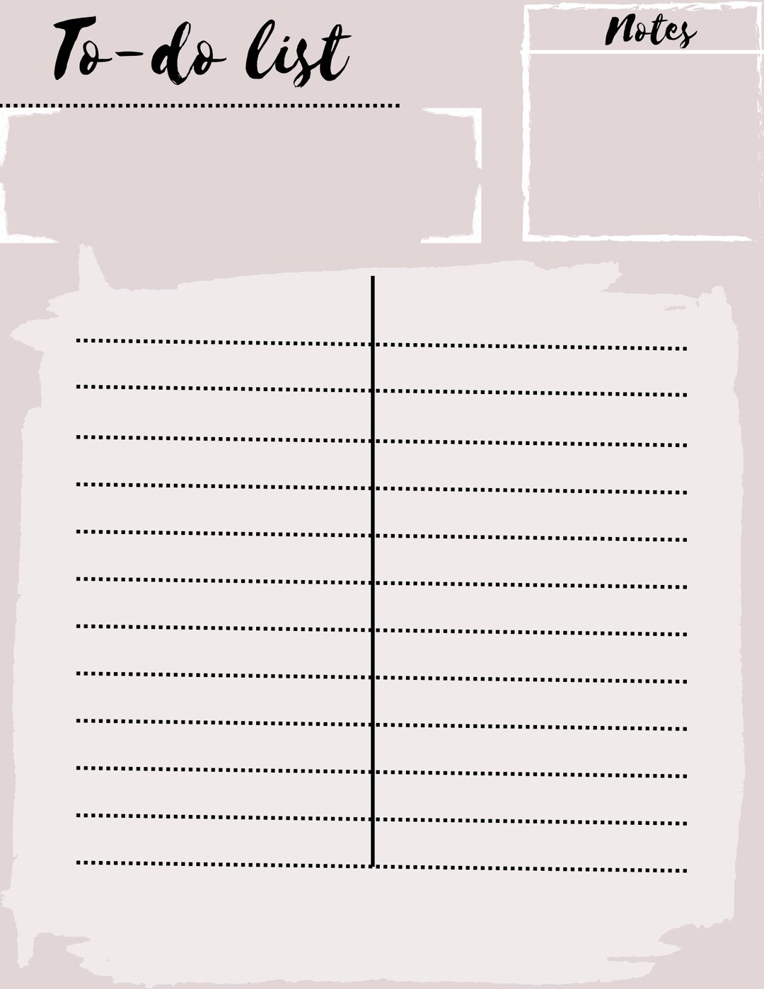 Minimal To-do List | Digital | A4 Organiser List - Etsy