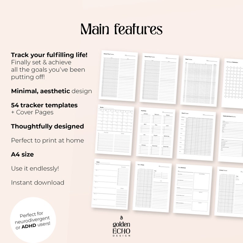 Habit Tracker Printable Bundle Printable Planner Goal Tracker, Fitness ...