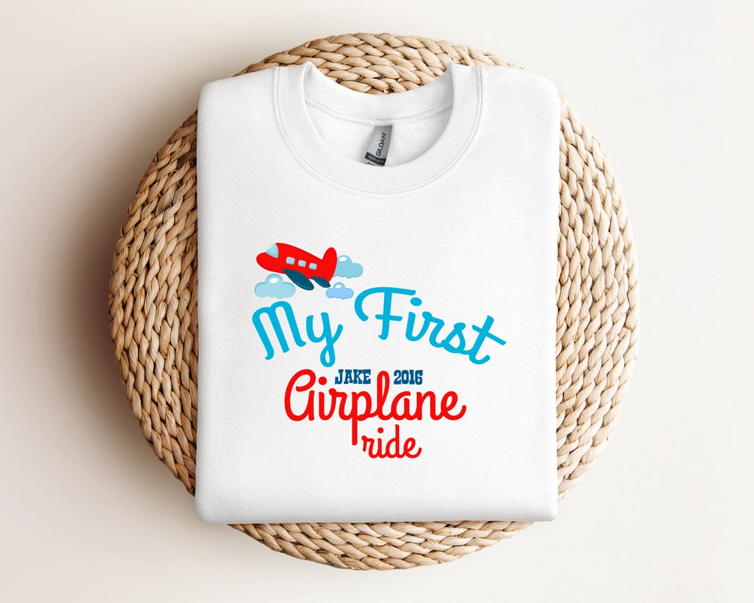 My First Plane Ride Boys Airplane Personalized Shirt Design PNG PDF ...