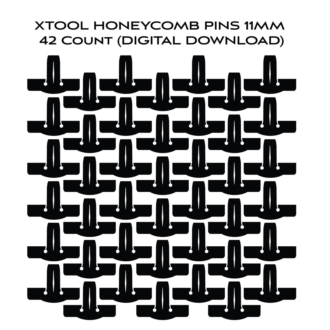 Xtool Honeycomb 11mm Pins, Digital Download. SVG, PDF, AI Files: Hold & Align When Engraving ...