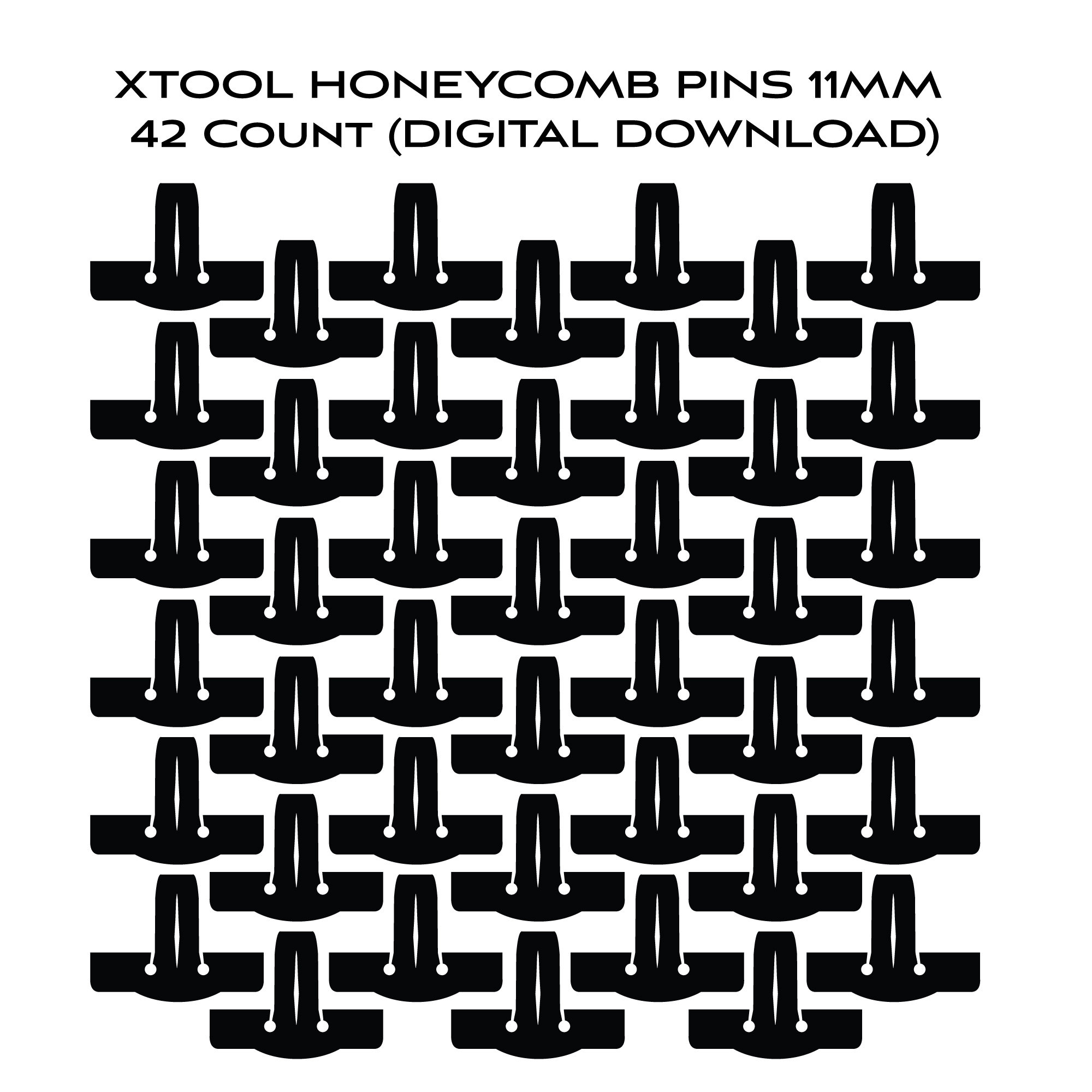 Xtool Honeycomb 11mm Pins, Digital Download. SVG, PDF, AI Files: Hold & Align When Engraving ...