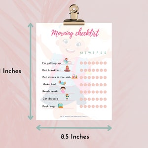 Editable in PDF, Morning Afternoon and Evening Checklist Printable ...