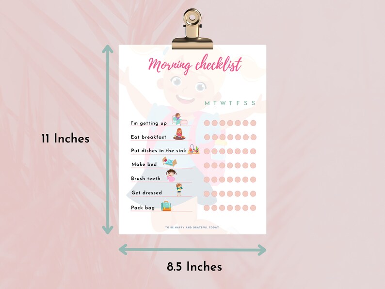 Editable in PDF, Morning Afternoon and Evening Checklist Printable ...