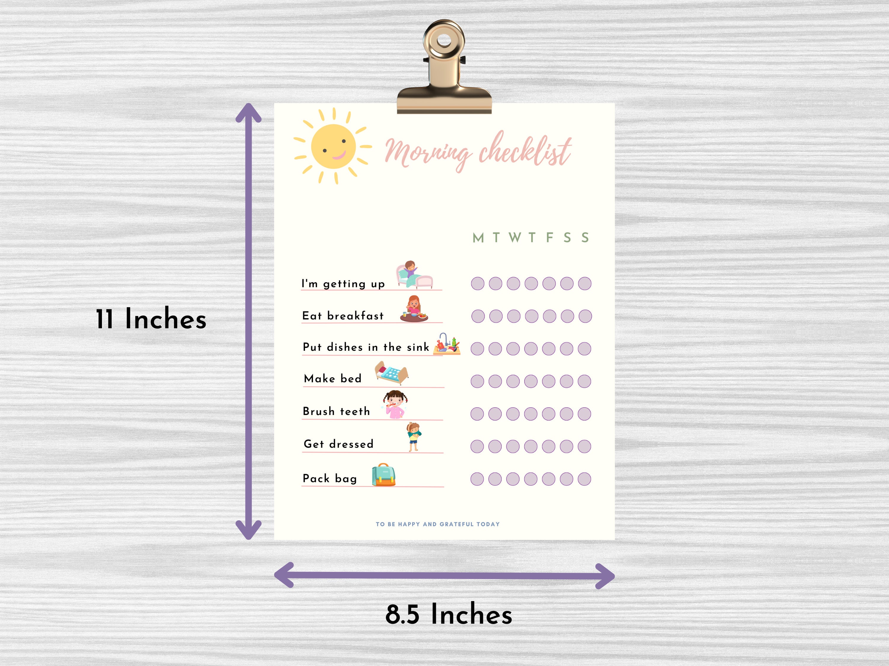 Editable in PDF, Morning Afternoon and Evening Checklist Printable ...