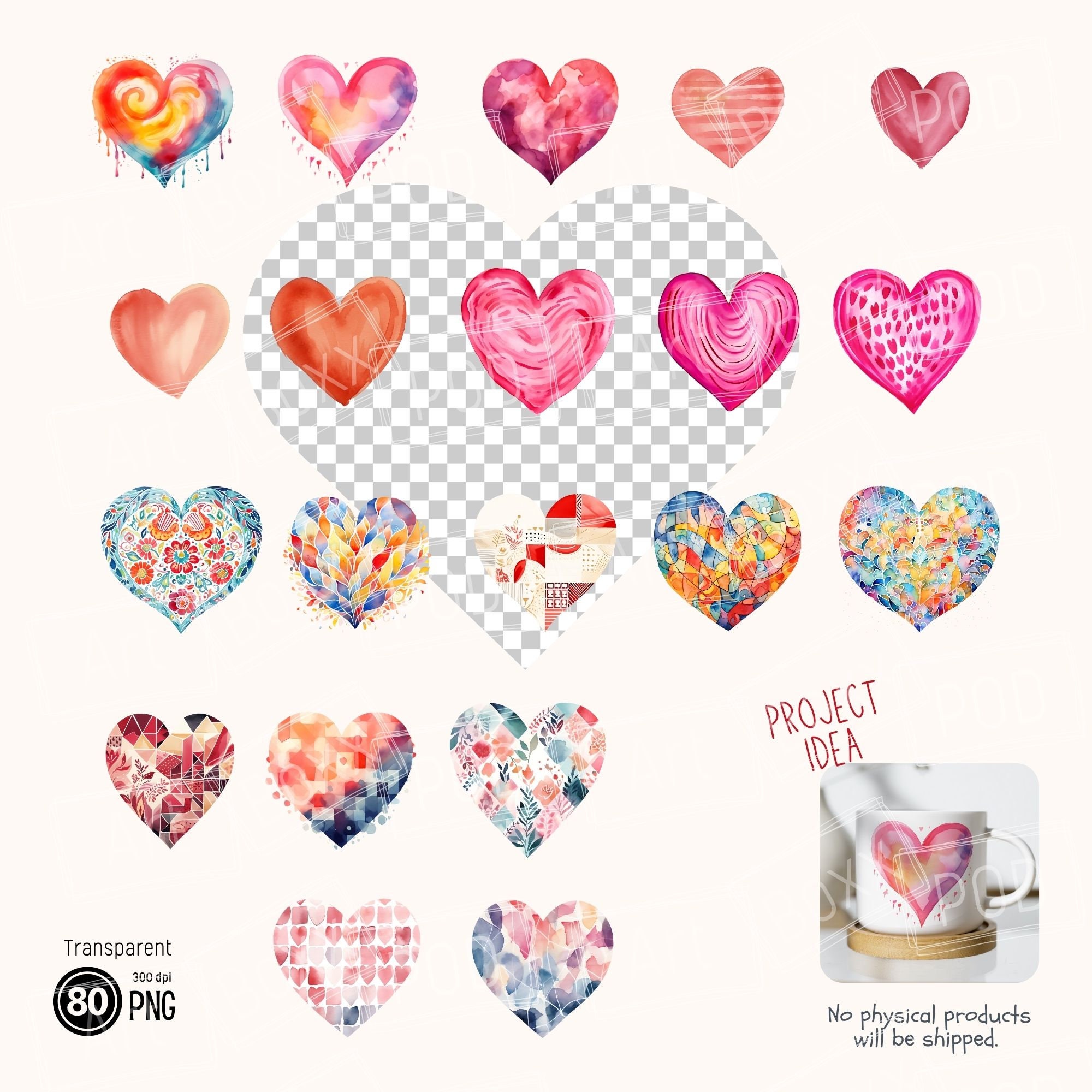 Valentines Clipart Bundle, Valentine PNG Bundle , Seamless Pattern ...