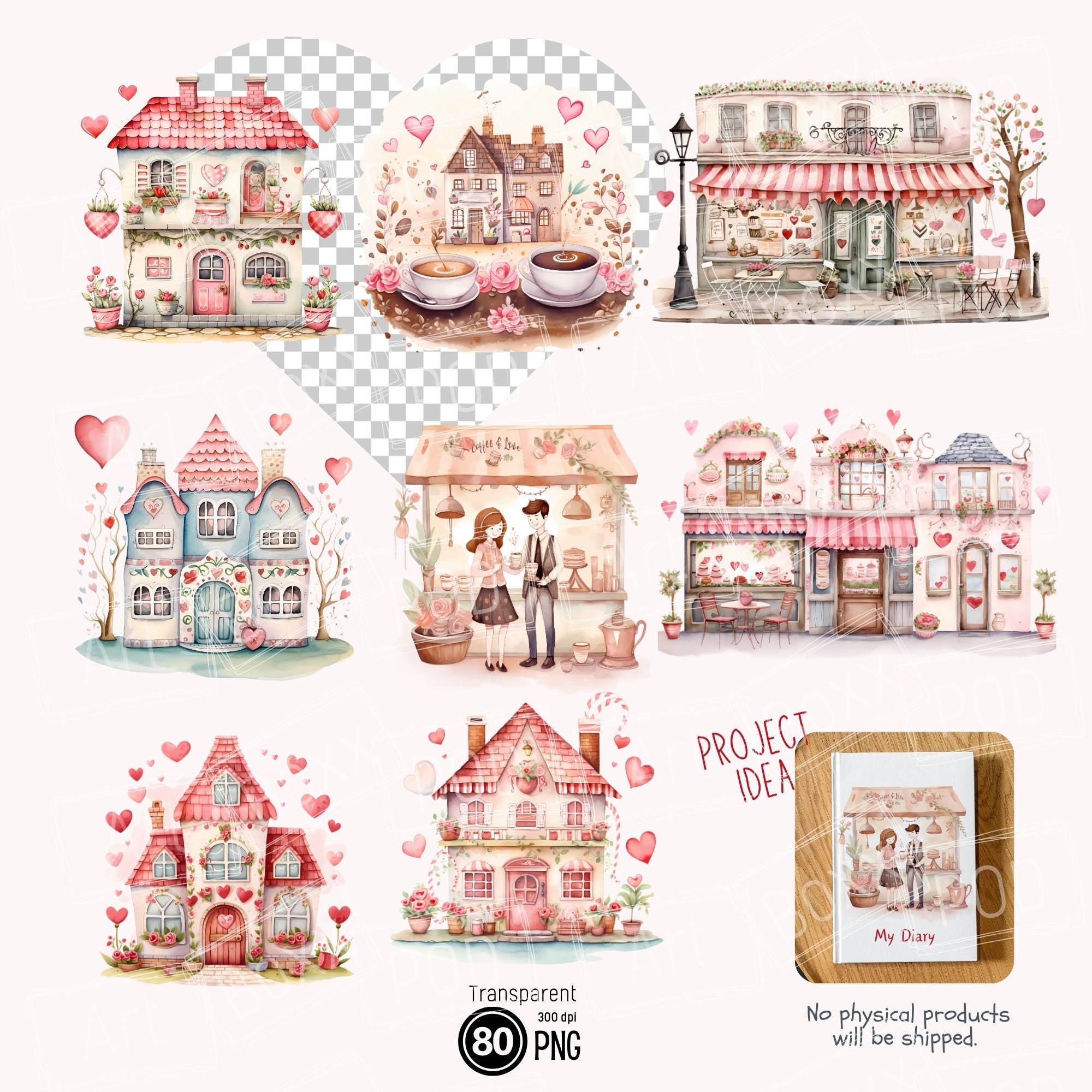 Valentines Clipart Bundle, Valentine PNG Bundle , Seamless Pattern ...