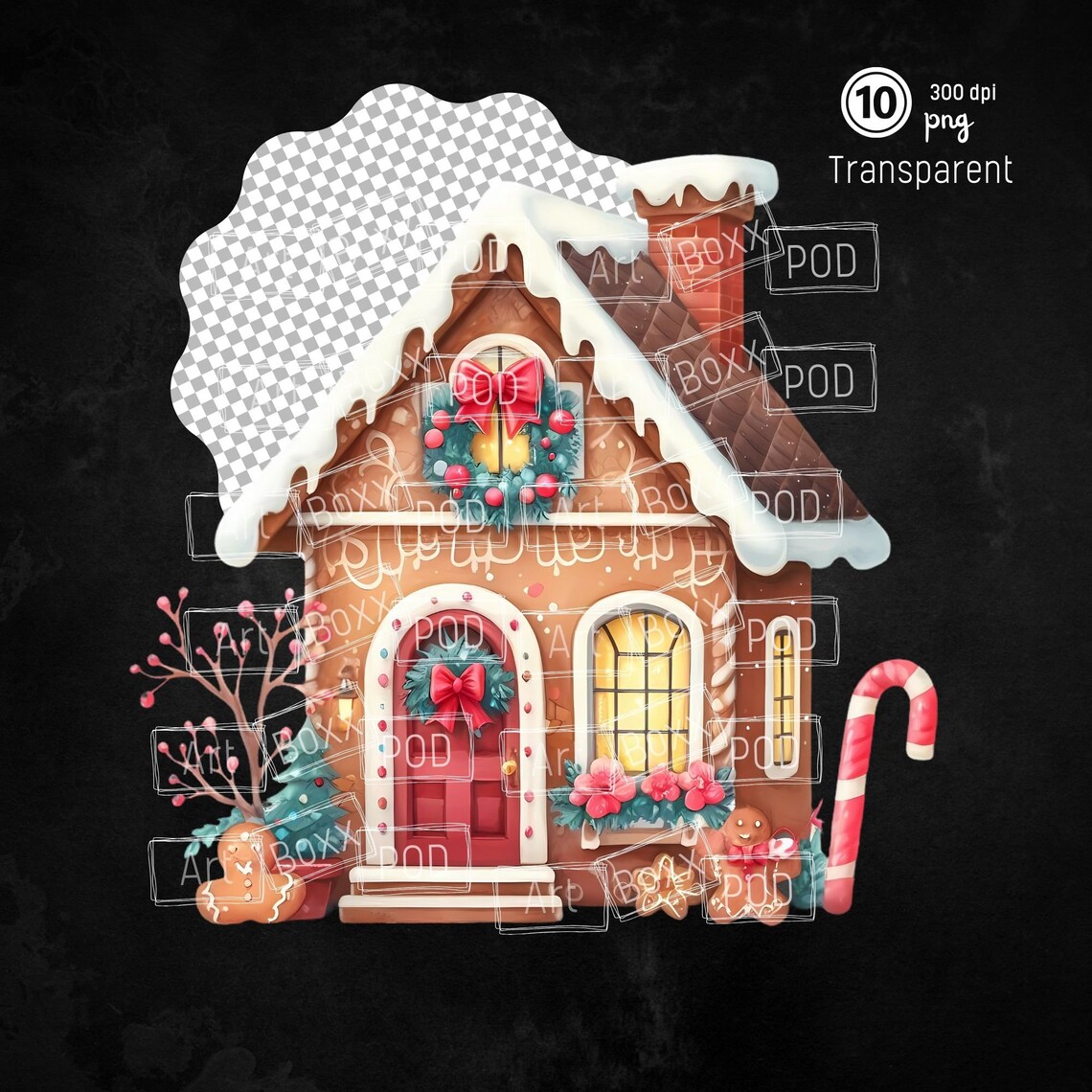 Gingerbread Clipart, Christmas Clipart, Gingerbread House Clipart ...