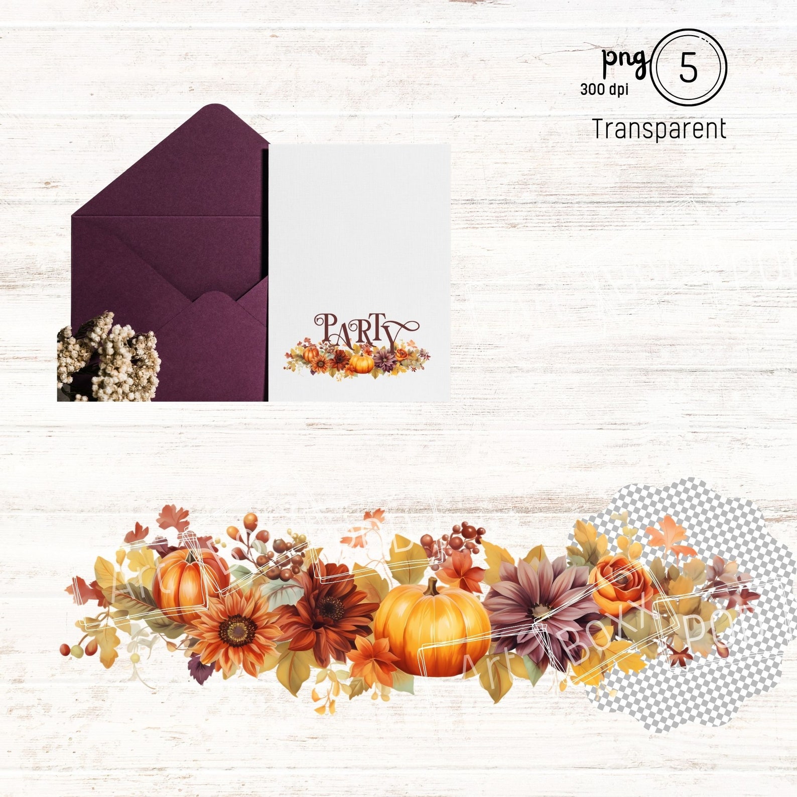 Fall PNG, Fall Border PNG Vol 1, Watercolor Clipart, Fall Decor Images ...