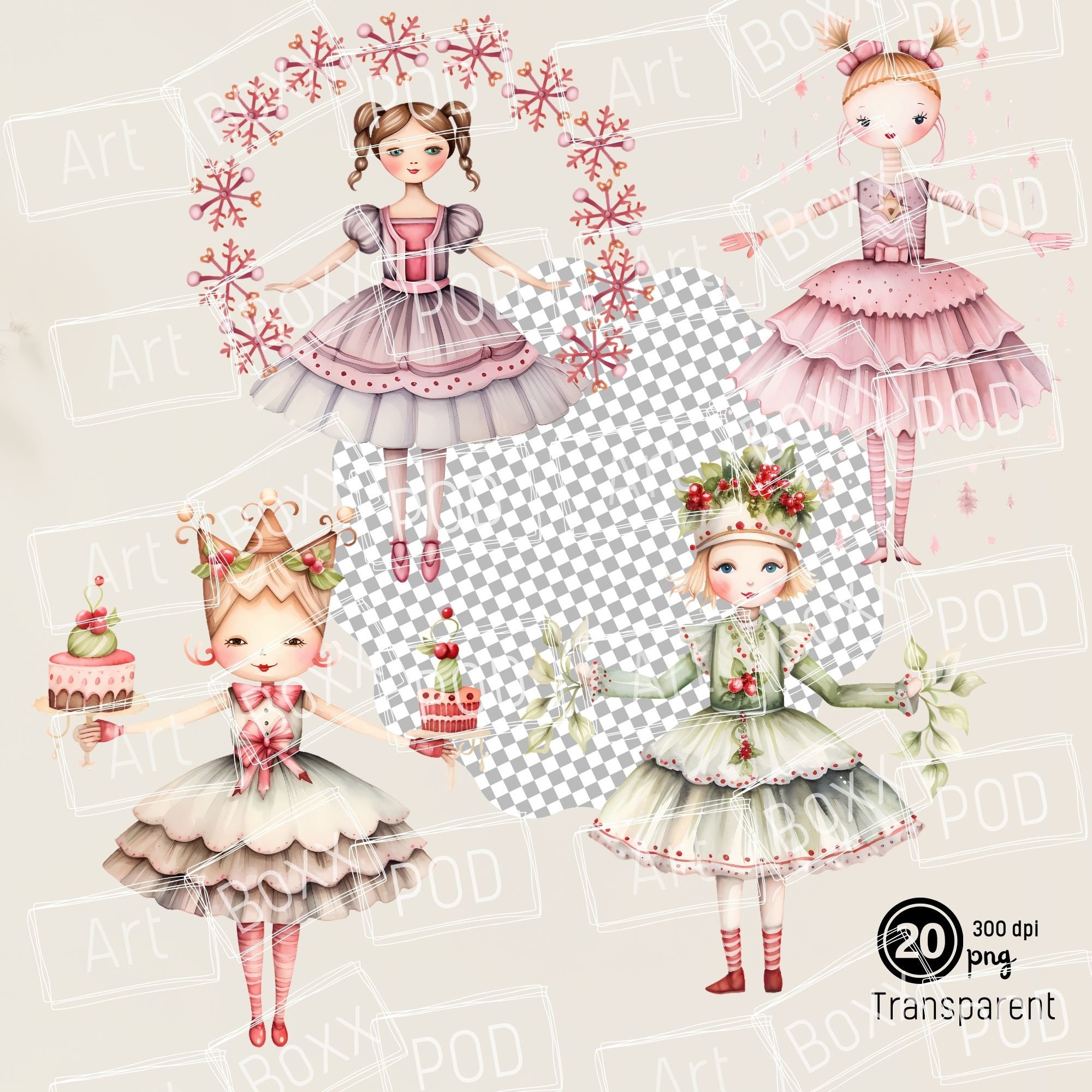 Nutcracker Clipart, Ballerina Clipart, Christmas Ballet , Seasonal ...