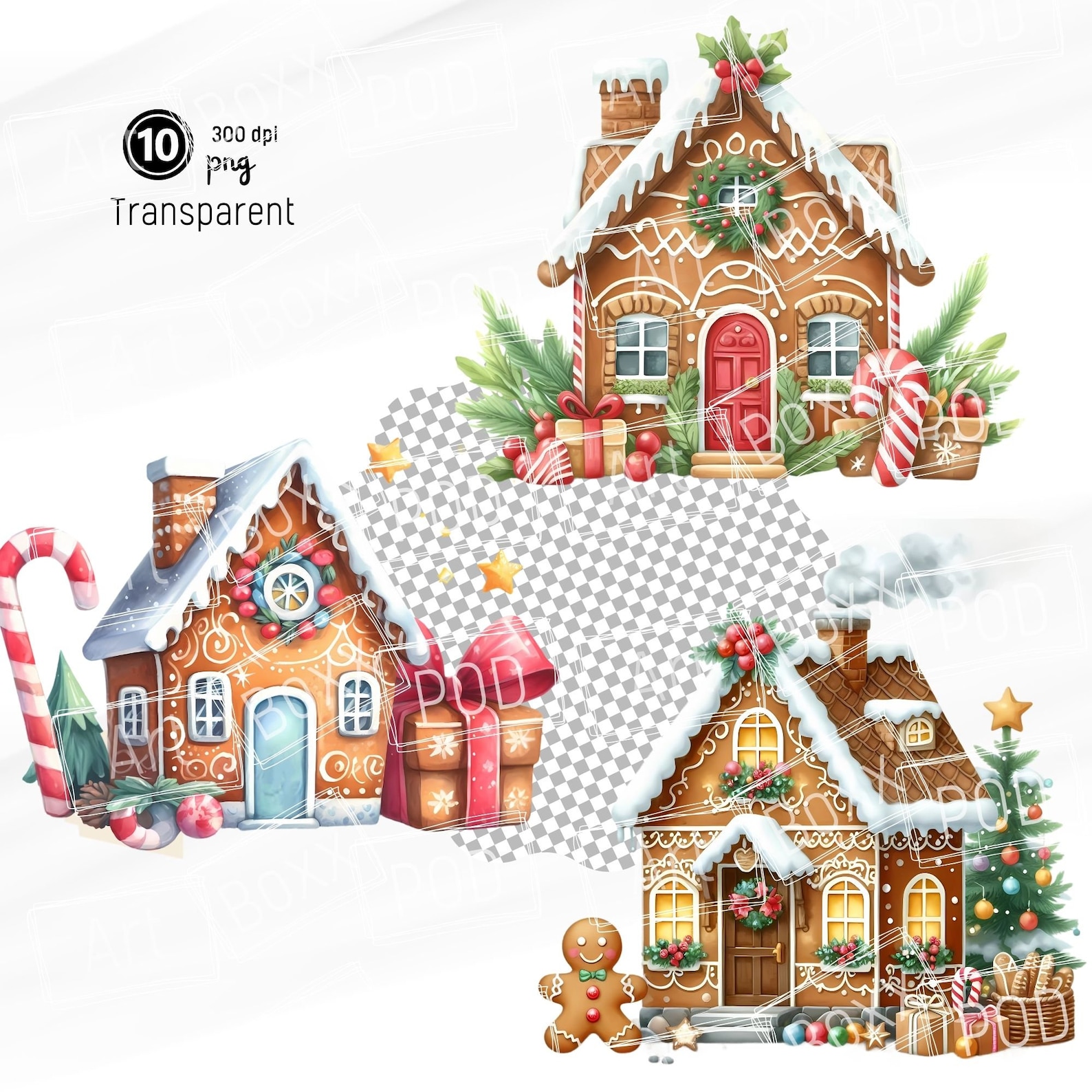 Gingerbread Clipart, Christmas Clipart, Gingerbread House Clipart ...