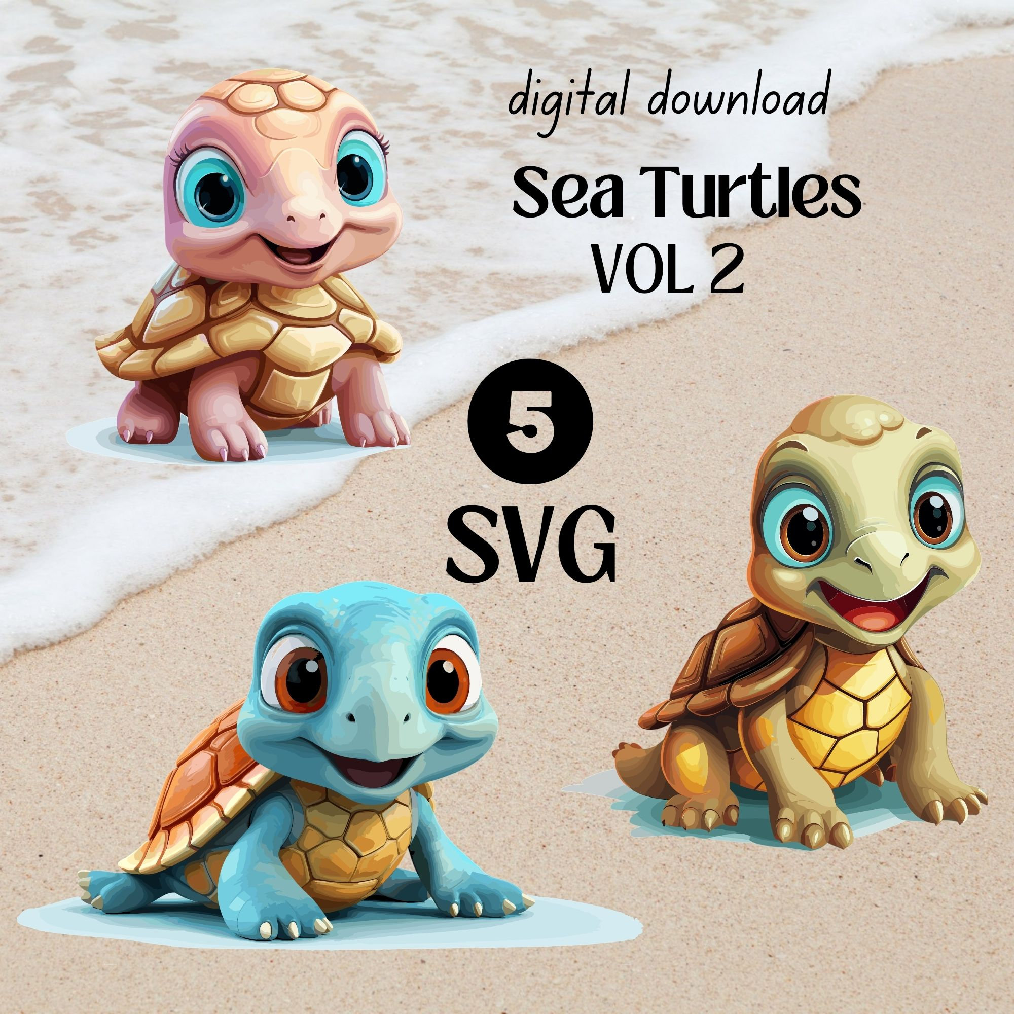 Turtle SVG, Sea Turtle SVG for Commercial Use SVG, for Print on Demand ...