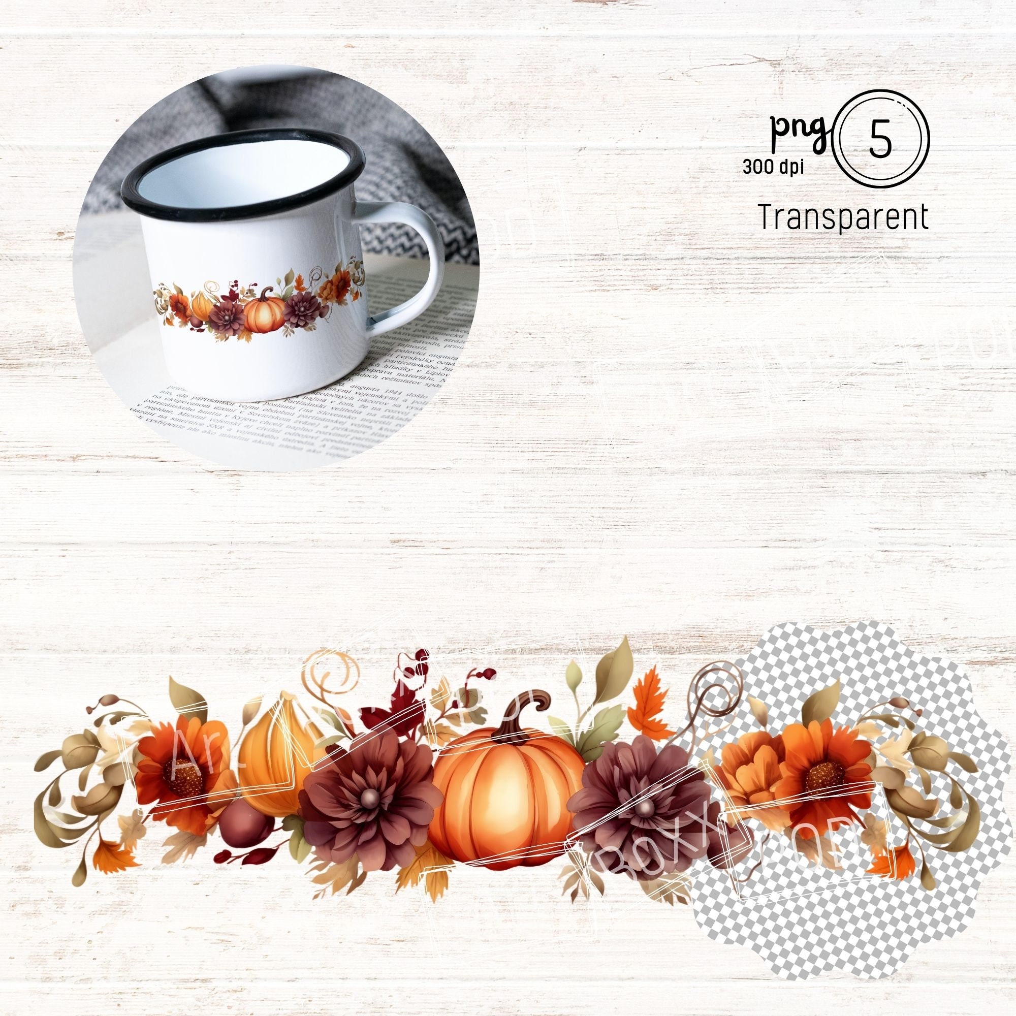 Fall PNG, Fall Border PNG Vol 2, Watercolor Clipart, Fall Decor Images ...