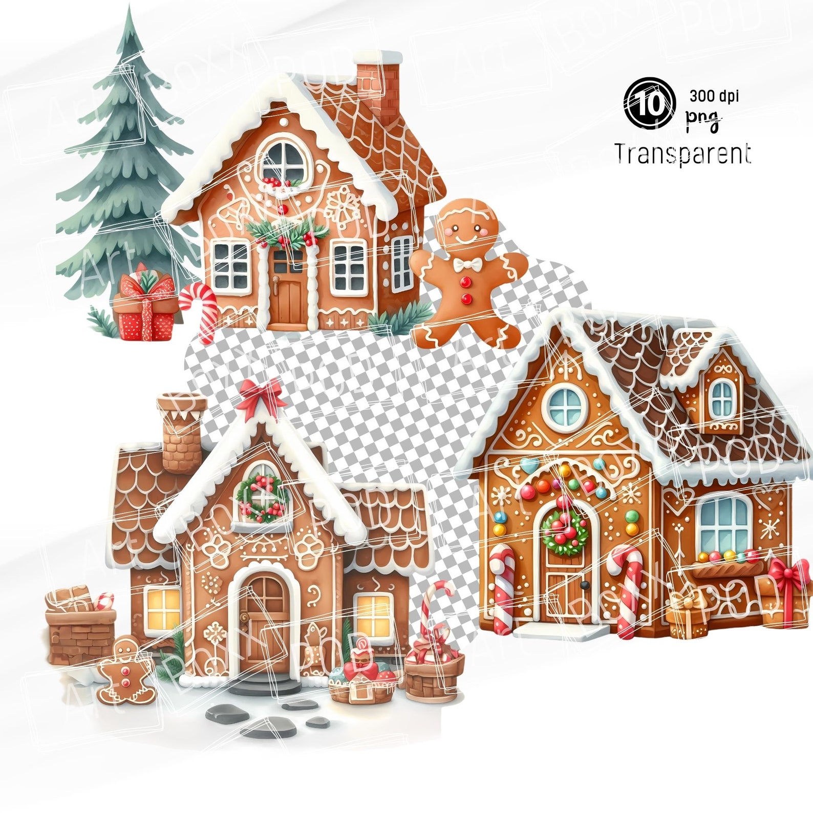 Gingerbread Clipart, Christmas Clipart, Gingerbread House Clipart ...