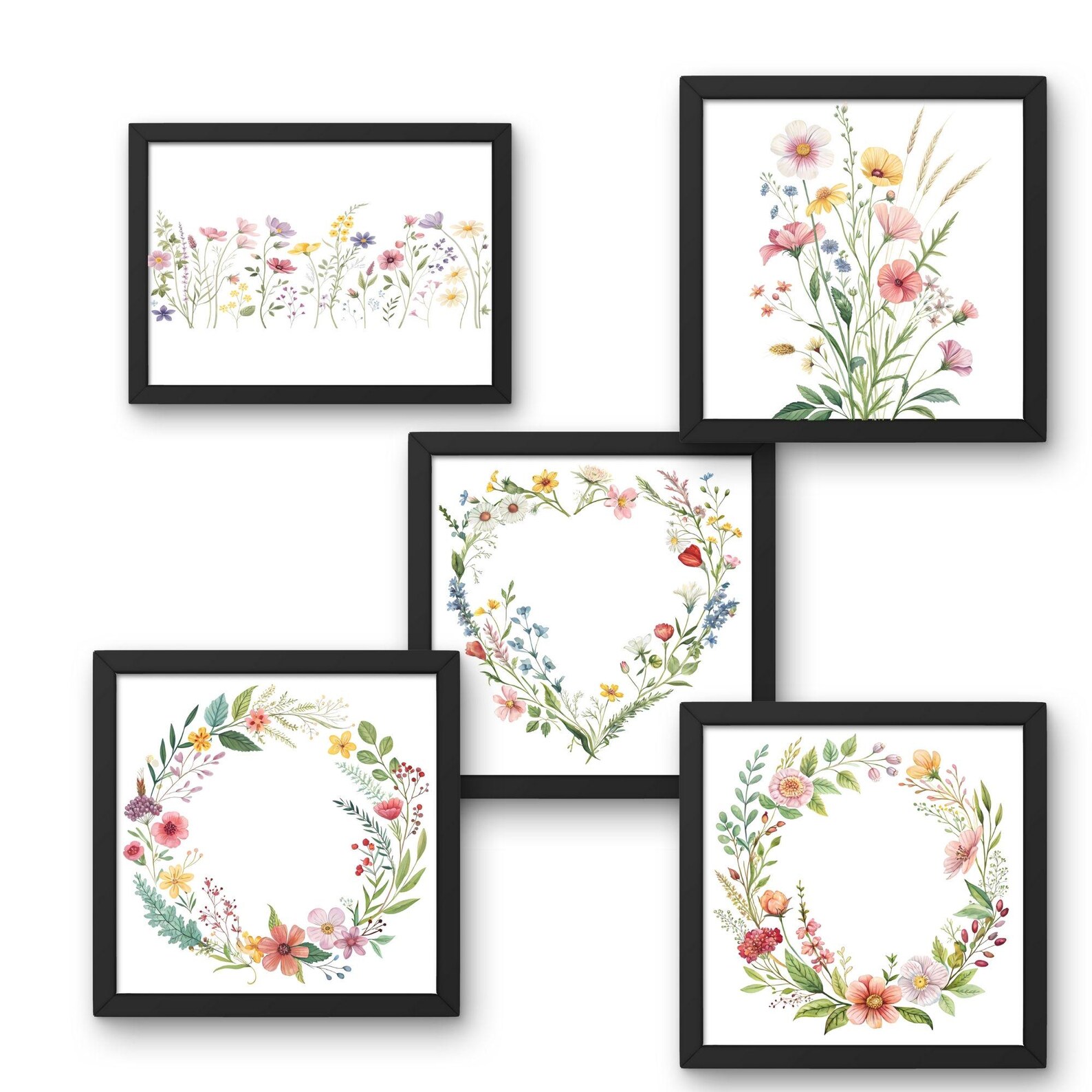 Wildflower Boho Flowers PNG Designs, Flowers PNG, Wildflowers Border ...