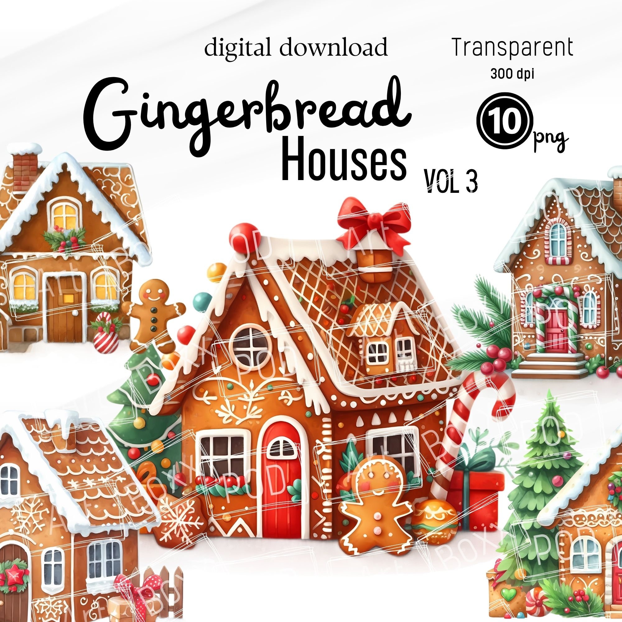 Gingerbread Clipart, Christmas Clipart, Gingerbread House Clipart ...