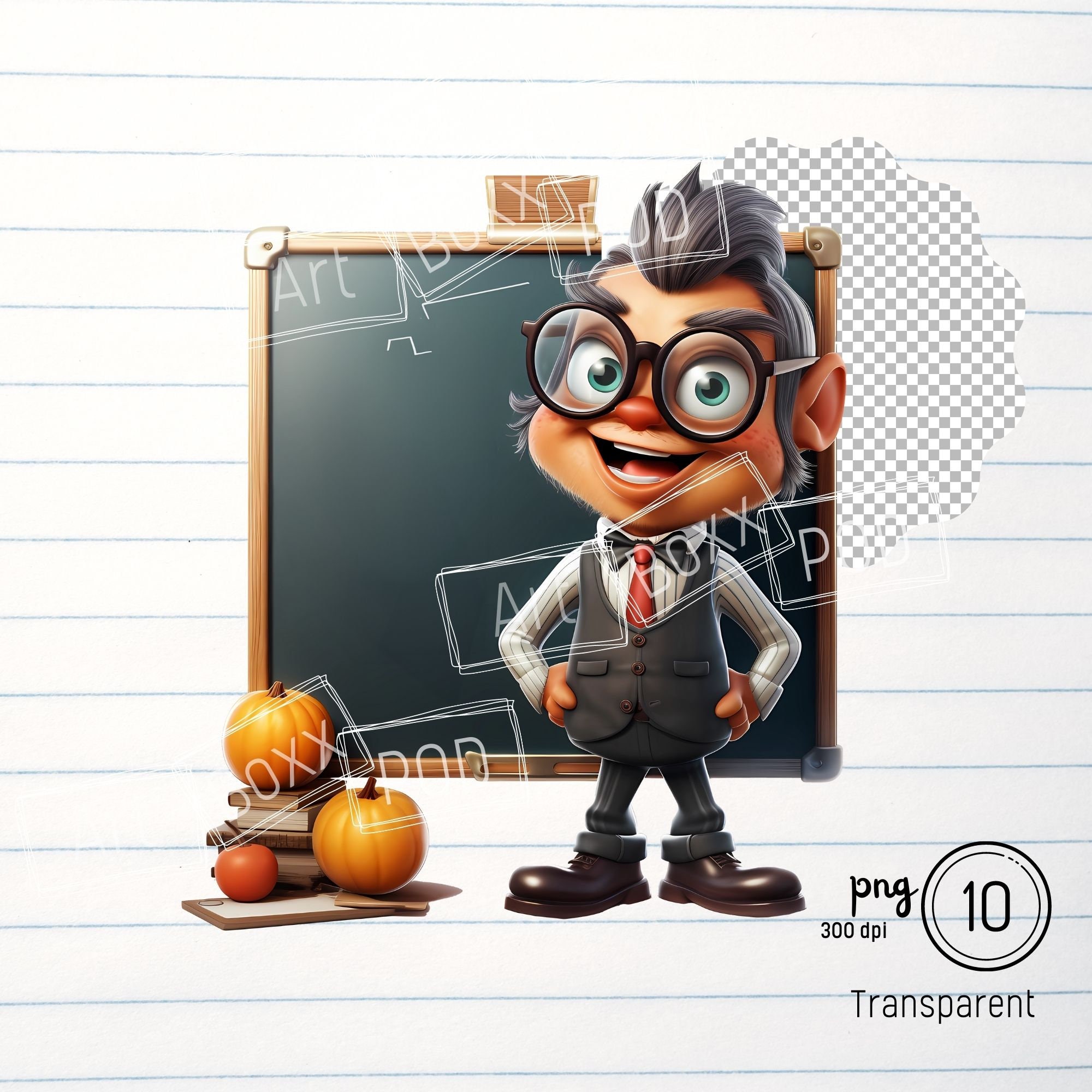 Back to School Teacher Clipart Funny Blackboard Download - Etsy