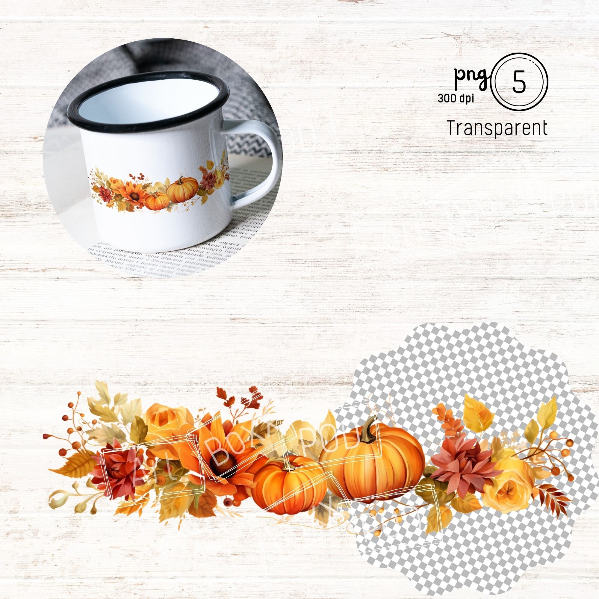 Fall PNG, Fall Border PNG Vol 1, Watercolor Clipart, Fall Decor Images ...