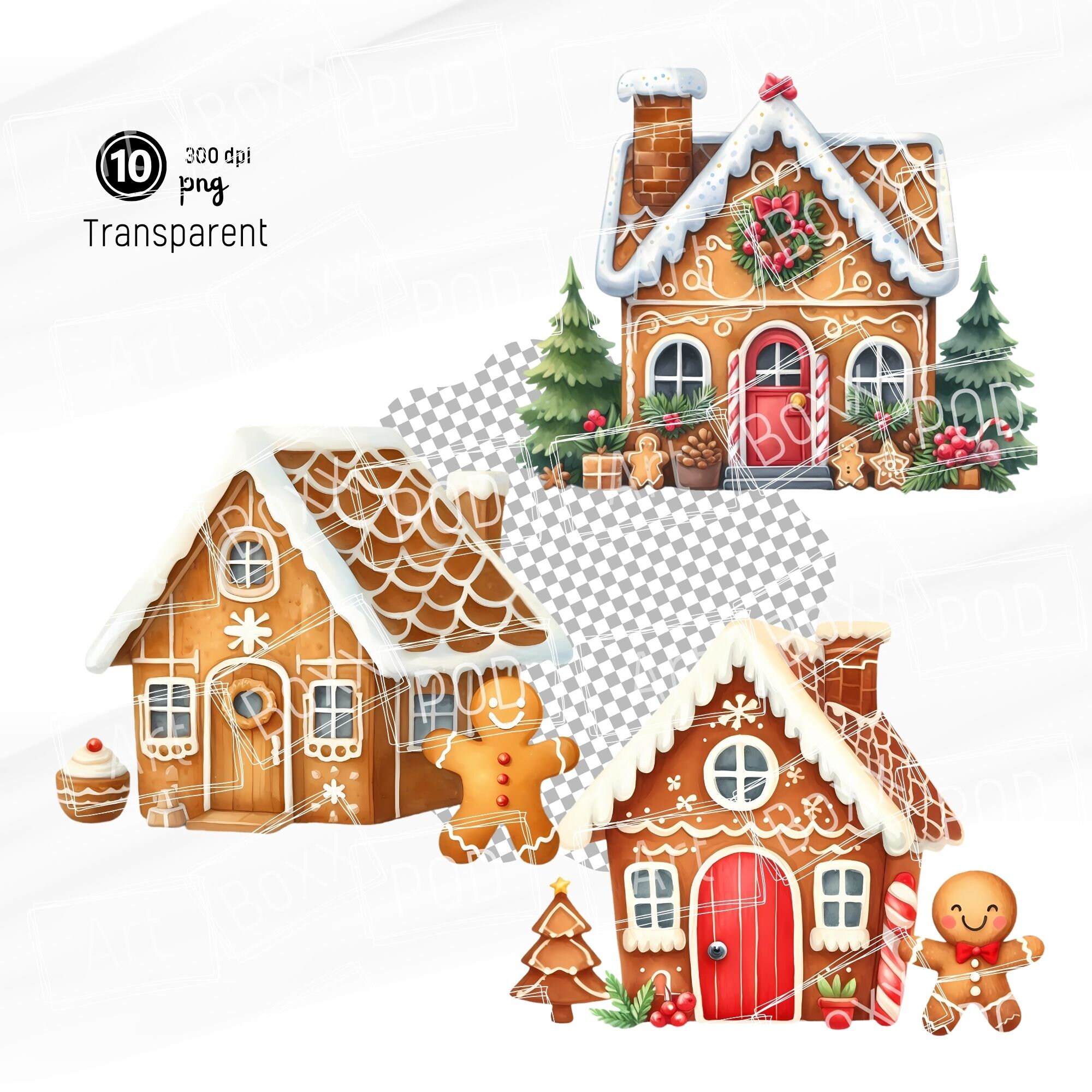 Gingerbread Clipart, Christmas Clipart, Gingerbread House Clipart ...