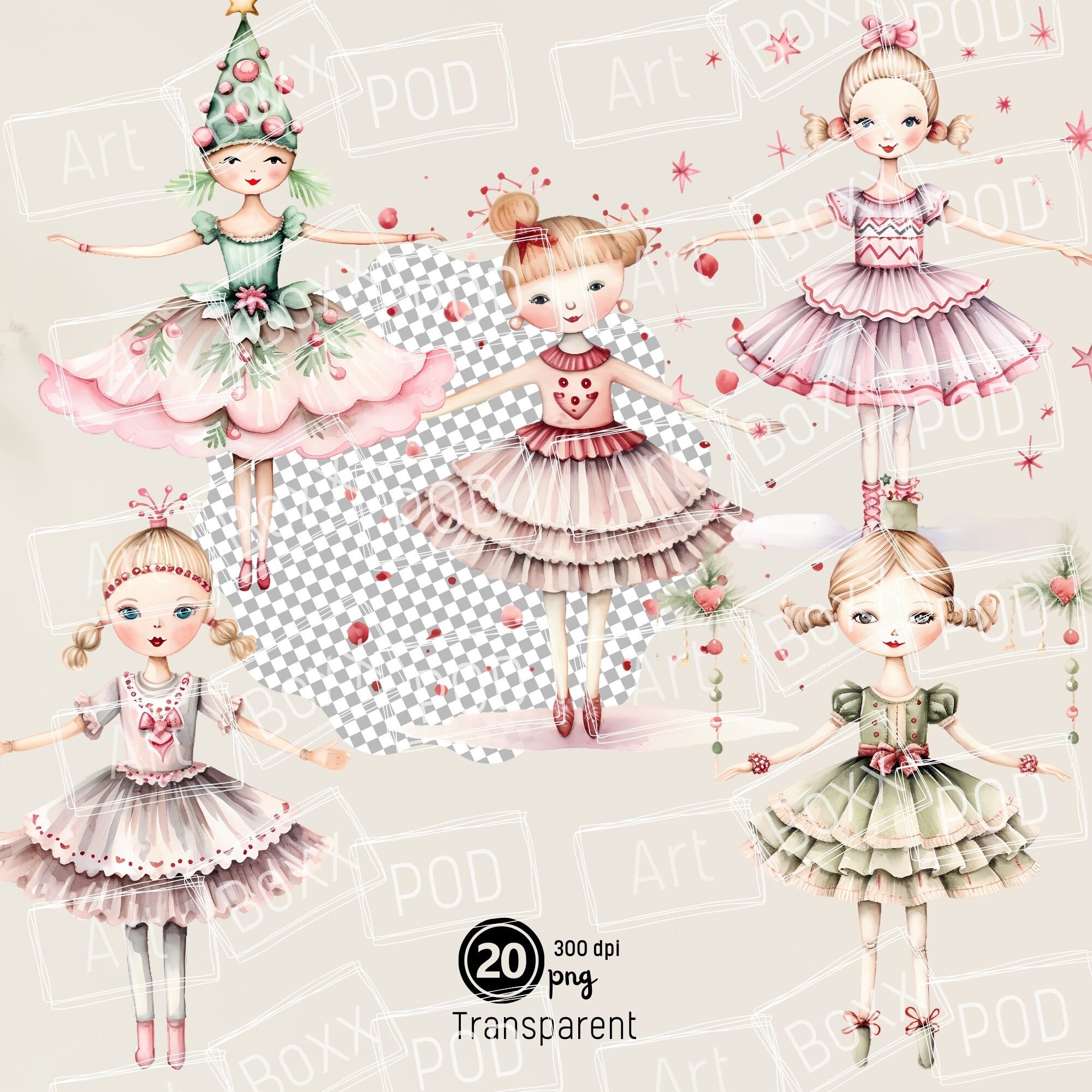 Nutcracker Clipart, Ballerina Clipart, Christmas Ballet , Seasonal ...