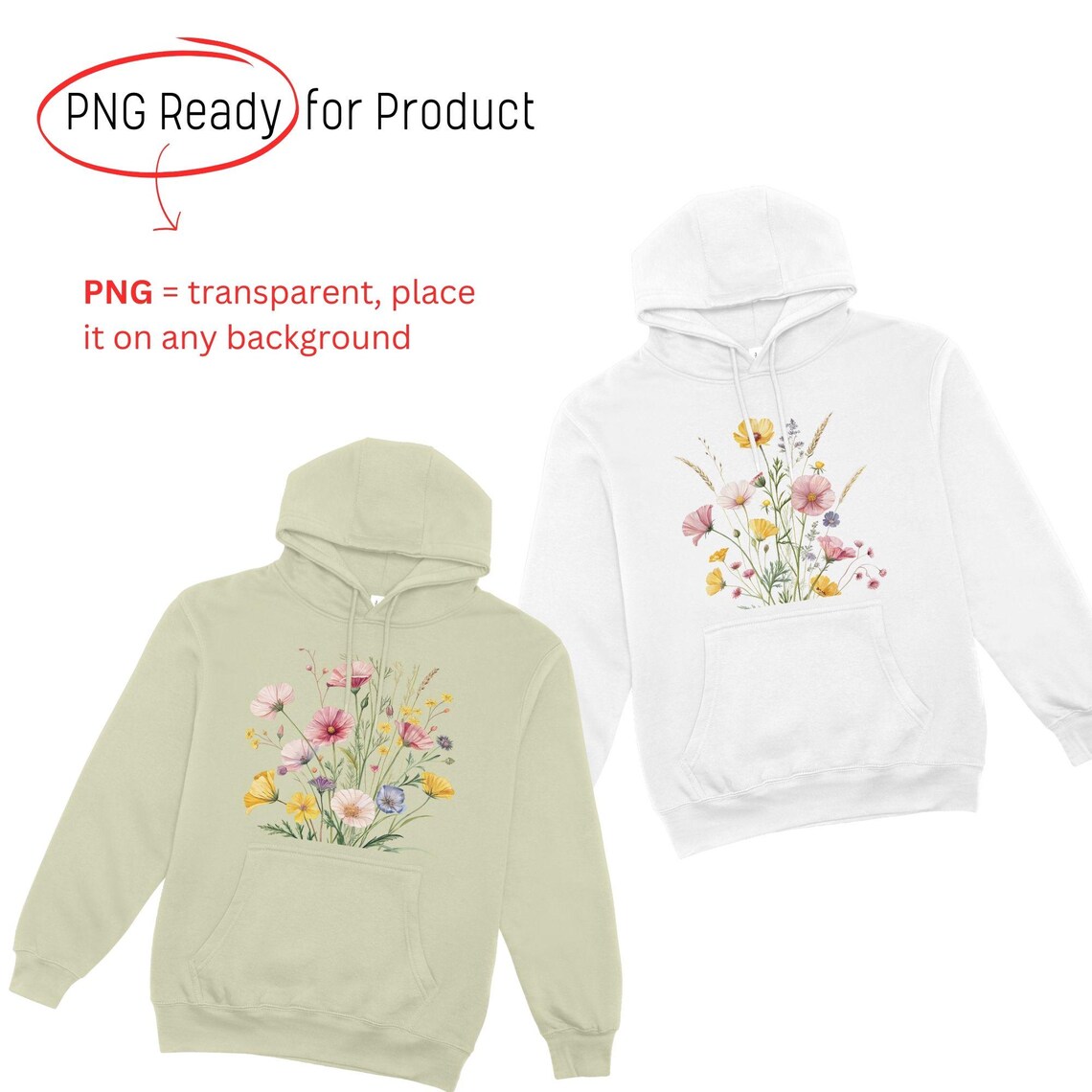 Wildflower Boho Flowers PNG Designs, Flowers PNG, Wildflowers Border ...