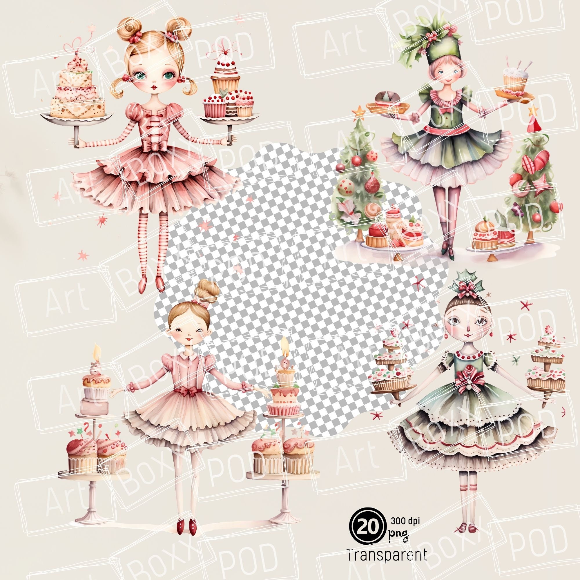 Nutcracker Clipart, Ballerina Clipart, Christmas Ballet , Seasonal ...