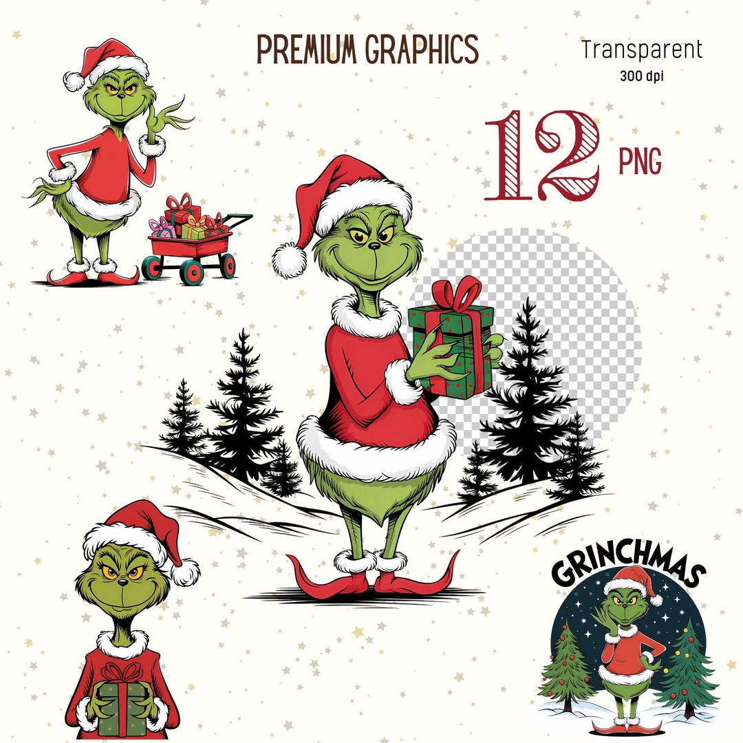 Grinch PNG, Grinch Clipart, Christmas PNG, Christmas Clipart, Grinchmas ...