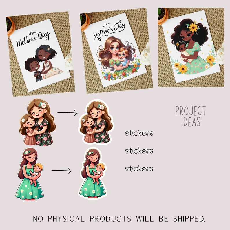 Mothers Day PNG, Clipart Mothers Day, Mother and Baby, Digital Download ...