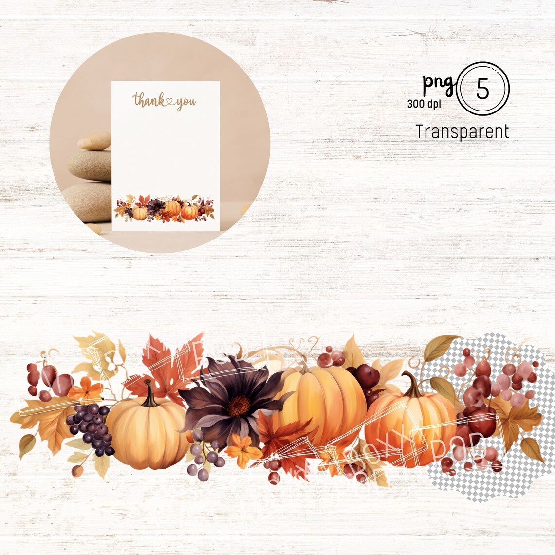 Fall PNG, Fall Border PNG Vol 3, Watercolor Clipart, Fall Decor Images ...
