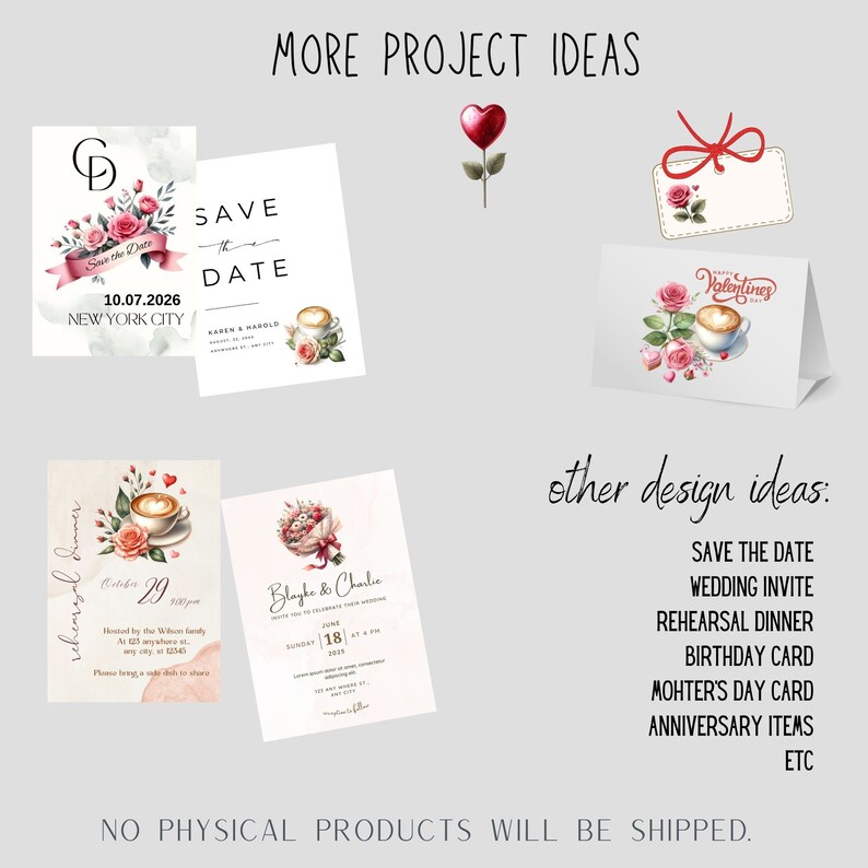 Valentines Clipart Bundle, Valentine PNG Bundle , Pink Rose, Pink ...