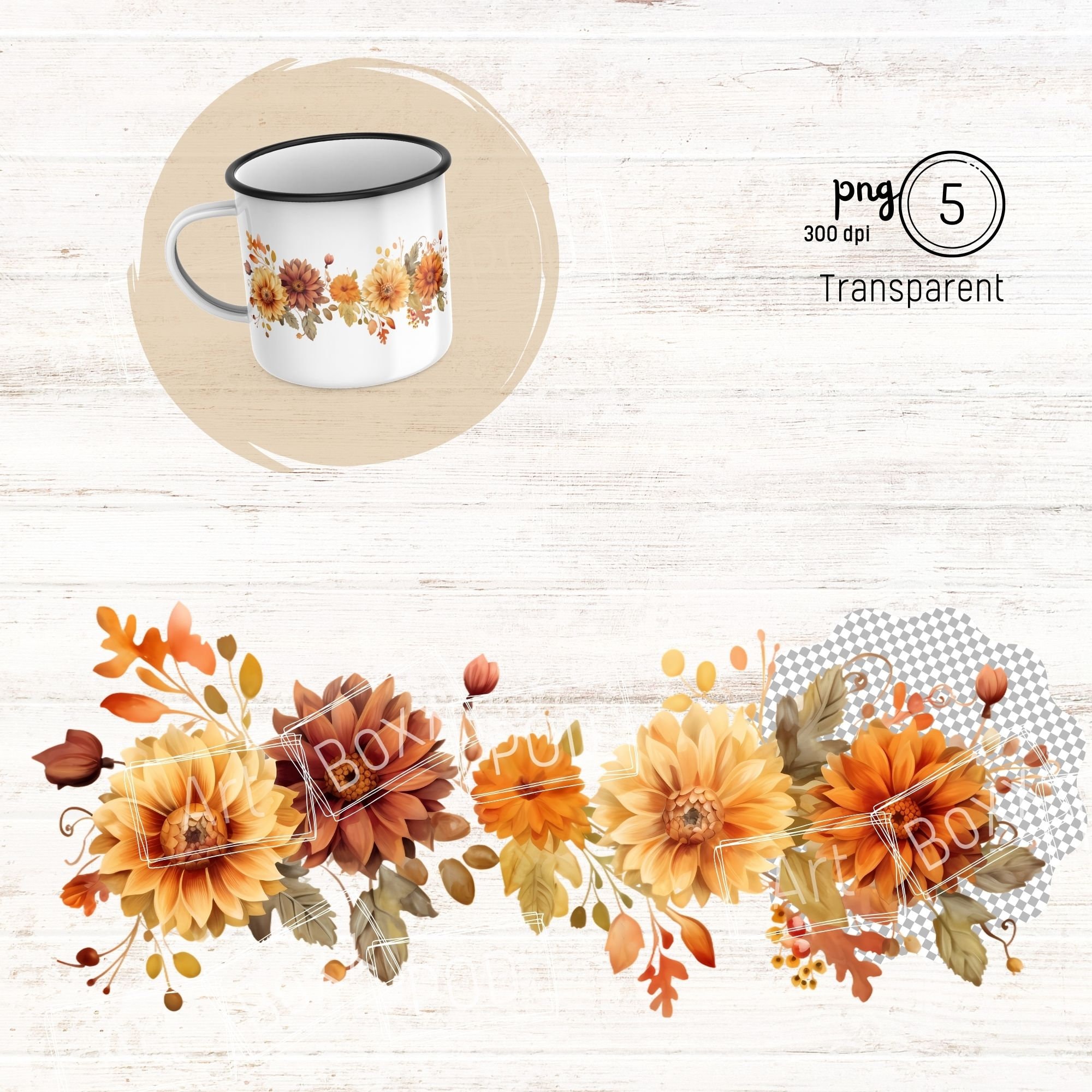Fall PNG Fall Border PNG Vol 3 Watercolor Clipart Fall - Etsy
