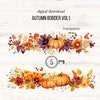Fall PNG, Fall Border PNG Vol 2, Watercolor Clipart, Fall Decor Images ...