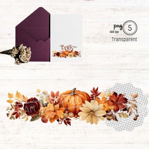 Fall PNG, Fall Border PNG Vol 2, Watercolor Clipart, Fall Decor Images ...
