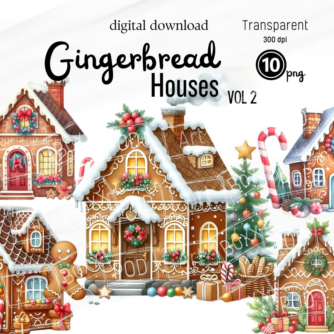 Gingerbread Clipart, Christmas Clipart, Gingerbread House Clipart ...