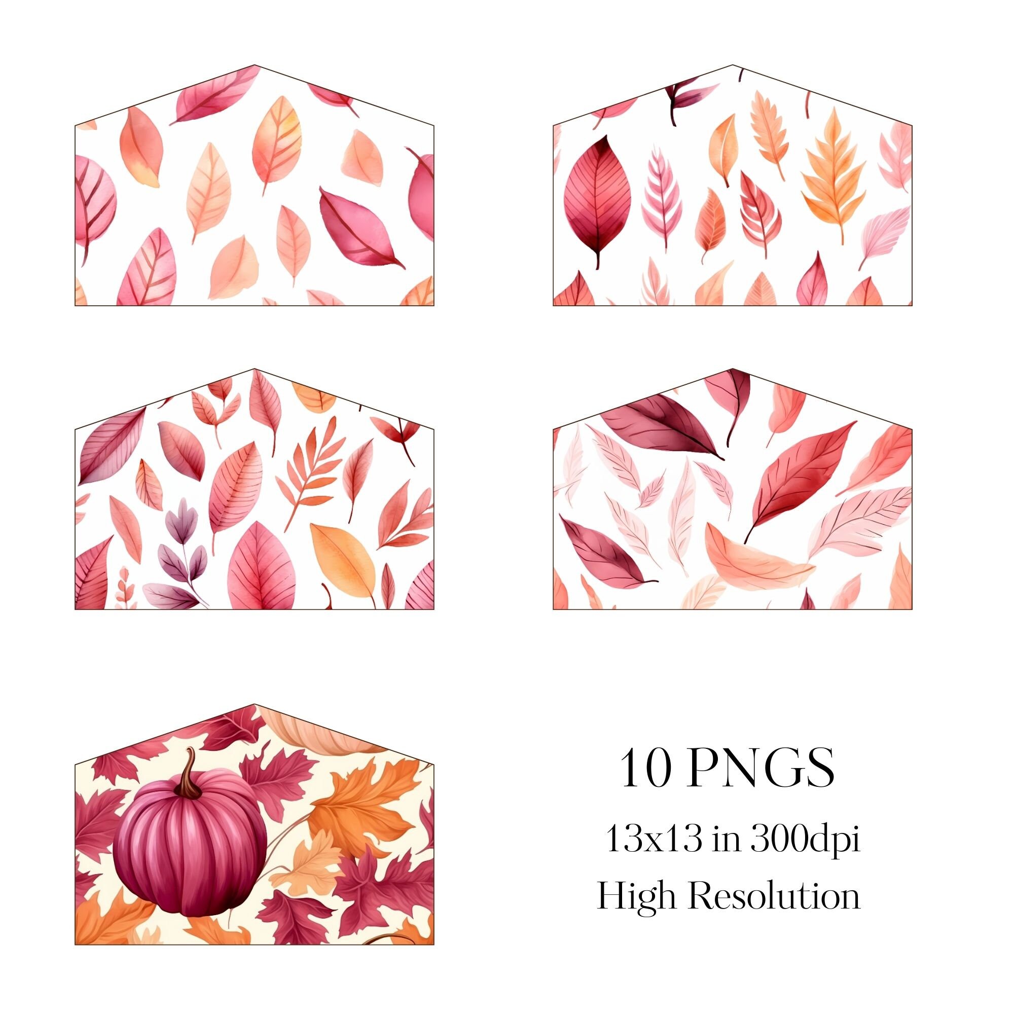Seamless Pattern PNG, Fall PNG, Pink Autumn Digital Pattern for ...