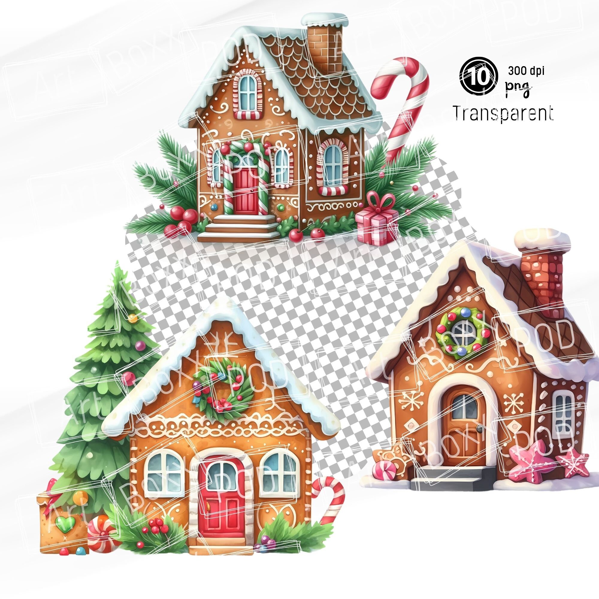 Gingerbread Clipart, Christmas Clipart, Gingerbread House Clipart ...