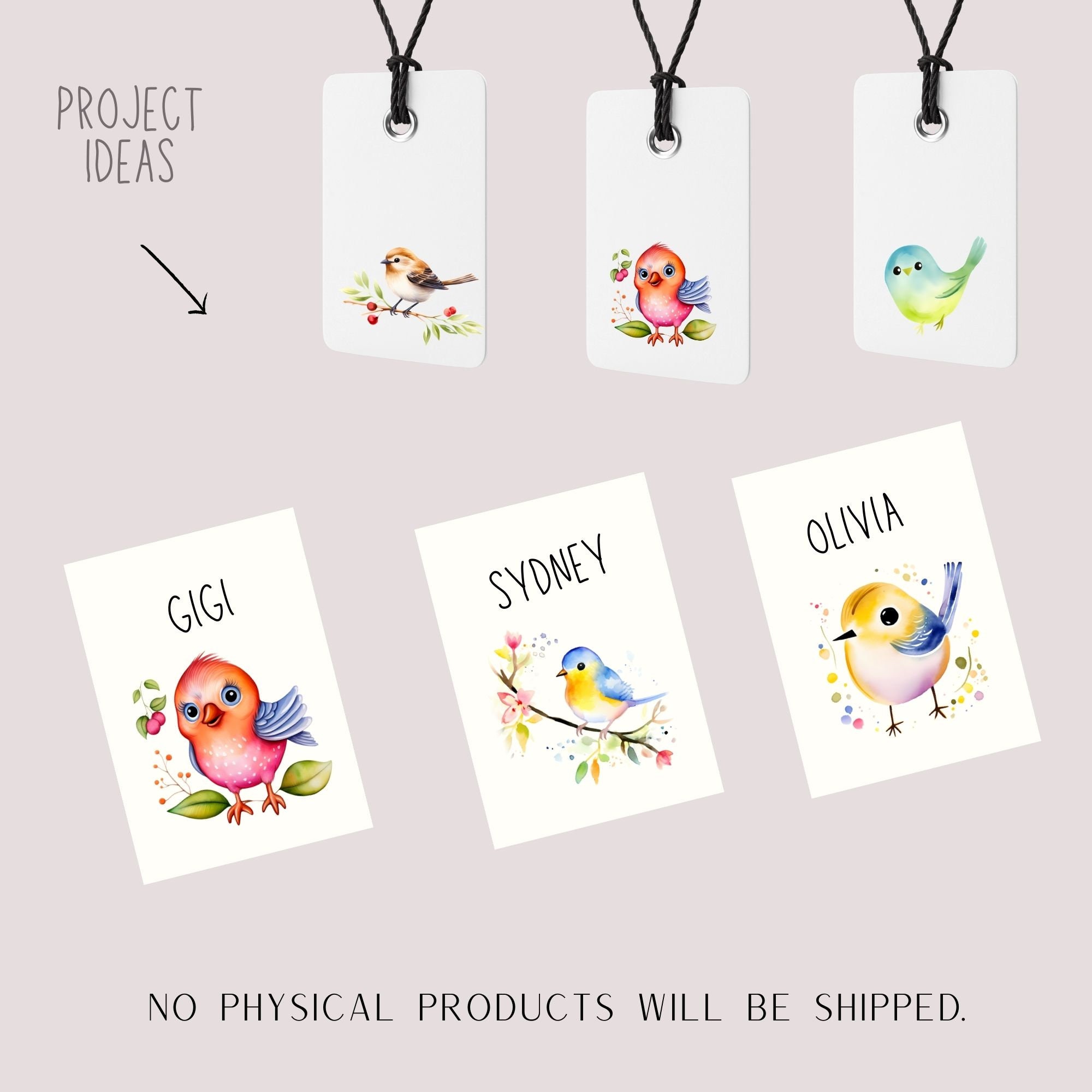 Bird Clipart Bundle, Spring PNG, Birds Decor Kids Arts, Kids Wall Art ...