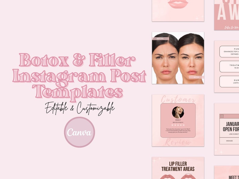 Botox and Filler Instagram Post Template, Nurse Injector Canva ...