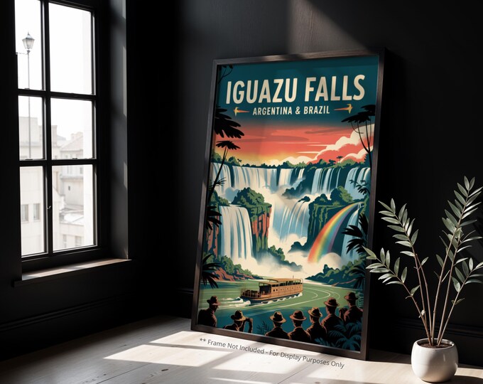 Iguazu Falls Argentina - Vintage Travel Poster - Etsy Canada