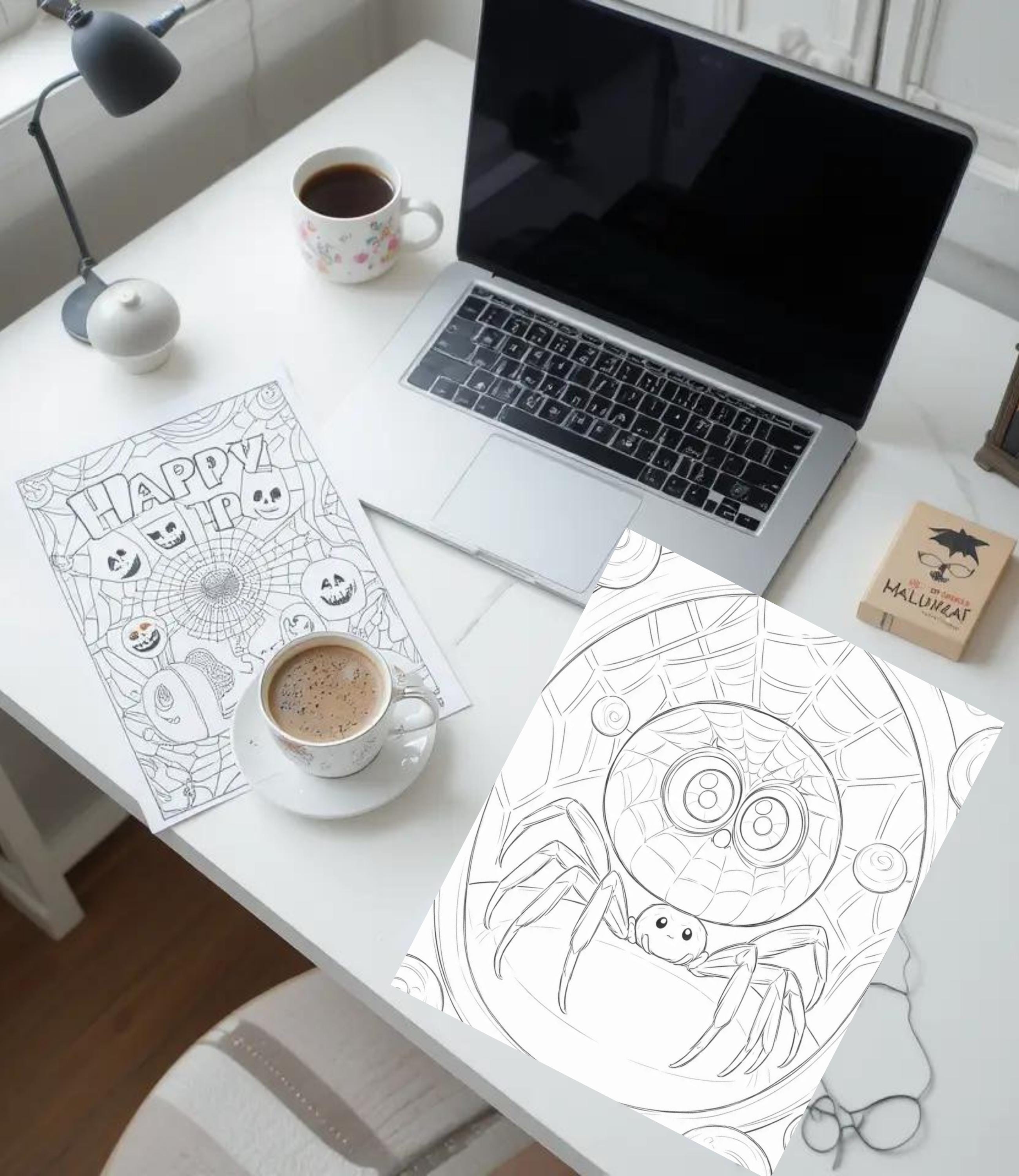 Halloween Coloring Pages Bundle | 20 Cute Spooky Printable Sheets ...